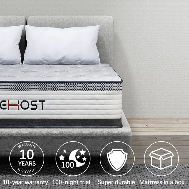 10 Inch Full Size Mattress,Behost Luxury Hybrid Mattress in a Box ...