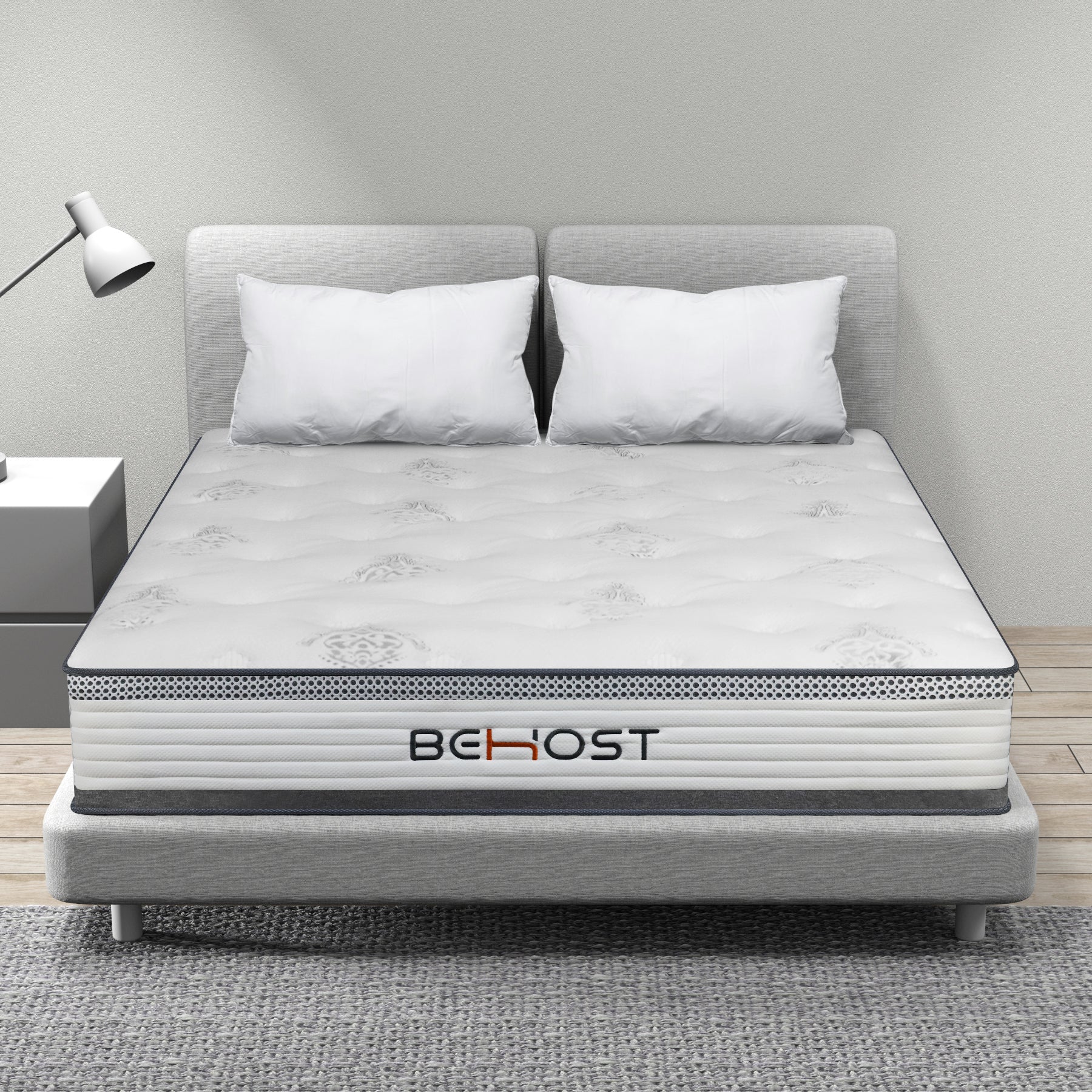 Behost 10" King Innerspring Mattress in a Box, Memory Foam and ...
